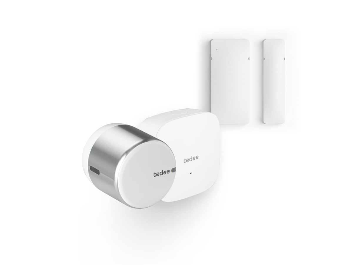 Tedee Smart Lock Bundle: GO2 + Bridge + Door Sensor