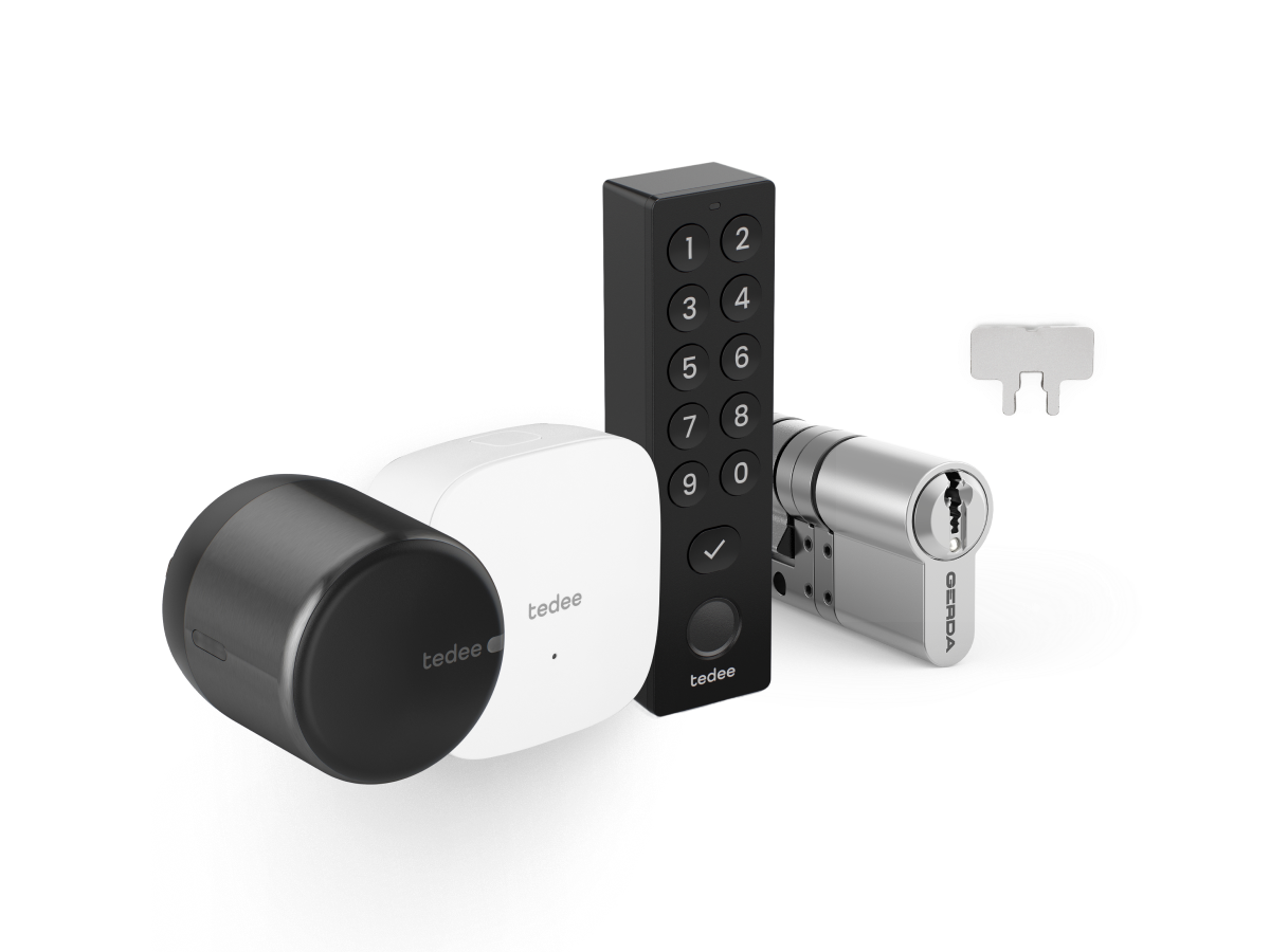 Tedee Smart Lock Bundle: GO2 + Bridge + Keypad PRO + Cylinder
