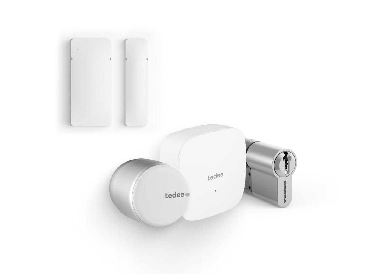 Tedee PRO Smart Lock + Tedee Bridge + Door Sensor + Modular Cylinder